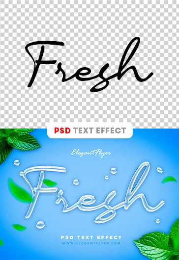 Blue Creative Fresh Free Text Effect Photoshop | by Elegantflyer
