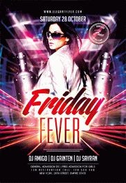 Pink Glow Friday Fever Premium Flyer Template PSD | by Elegantflyer