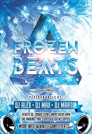 Frozen Beats - Flyer PSD Template - 10018746 | by ElegantFlyer