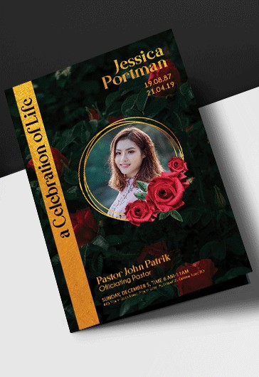 Modèles de programme funéraire gratuits en PSD - par ElegantFlyer