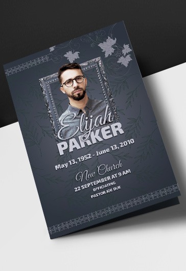 Modèles de programme funéraire gratuits en PSD - par ElegantFlyer