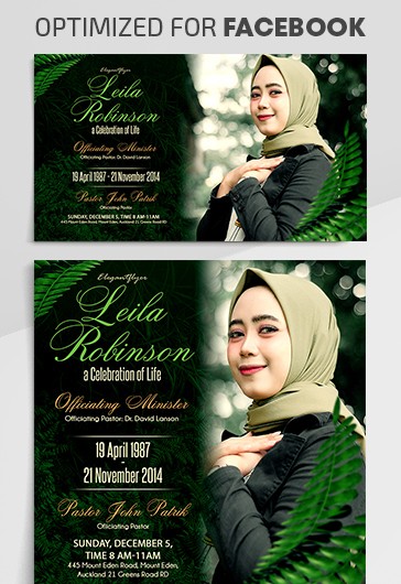 Funeral - Free Facebook Cover Template in PSD + Post + Event cover ...