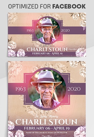 Funeral - Free Facebook Cover Template in PSD + Post + Event cover ...