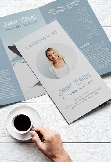Modèles de programme funéraire gratuits en PSD - par ElegantFlyer