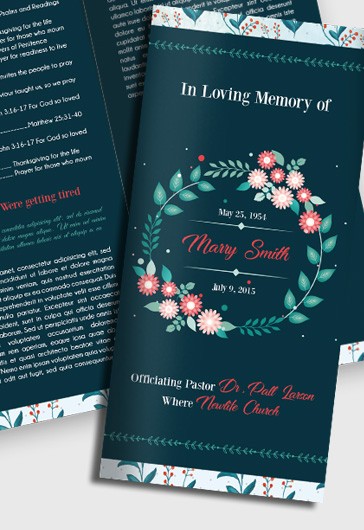 Modèles de programme funéraire gratuits en PSD - par ElegantFlyer