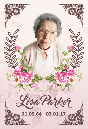 Modèles de programme funéraire gratuits en PSD - par ElegantFlyer