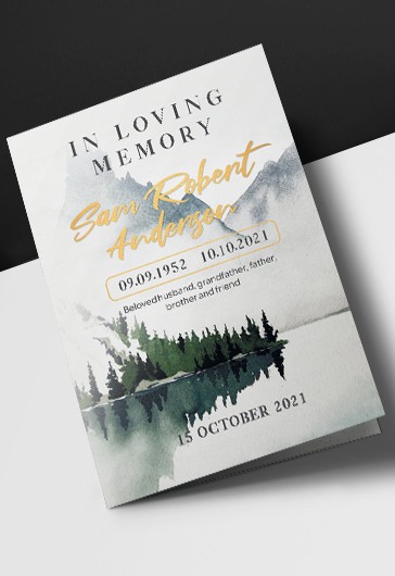 Modèles de programme funéraire gratuits en PSD - par ElegantFlyer