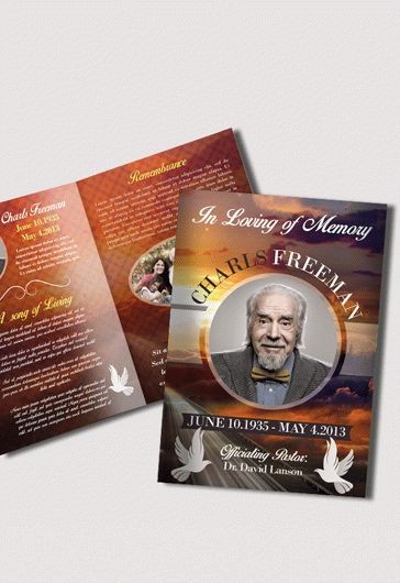 Modèles de programme funéraire gratuits en PSD - par ElegantFlyer