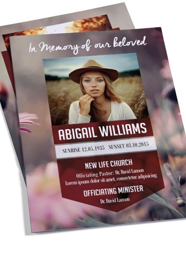 Modèles de programme funéraire gratuits en PSD - par ElegantFlyer