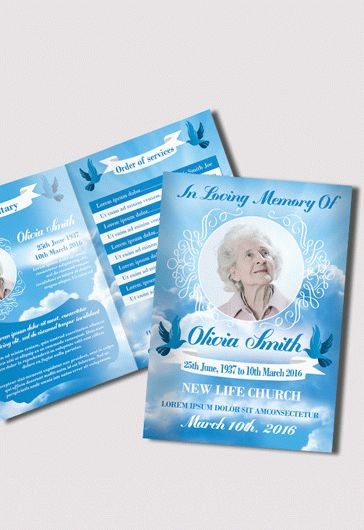 Free Funeral Program Templates In Psd - By Elegantflyer