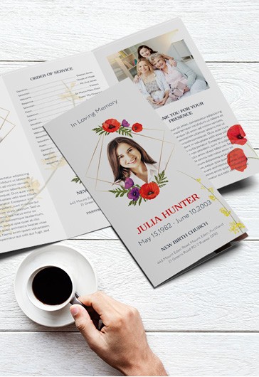 Modèles de programme funéraire gratuits en PSD - par ElegantFlyer