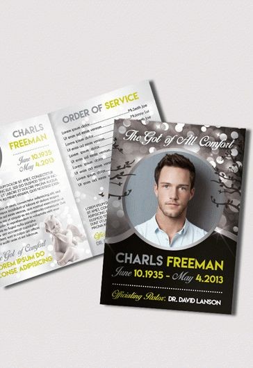 Modèles de programme funéraire gratuits en PSD - par ElegantFlyer