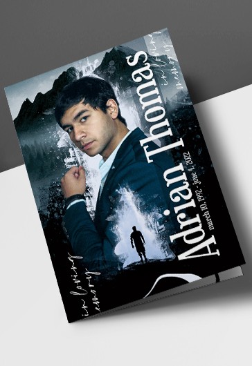 Brown Dark Funeral Program Free Brochure Template PSD | by Elegantflyer