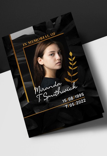 Modèles de programme funéraire gratuits en PSD - par ElegantFlyer