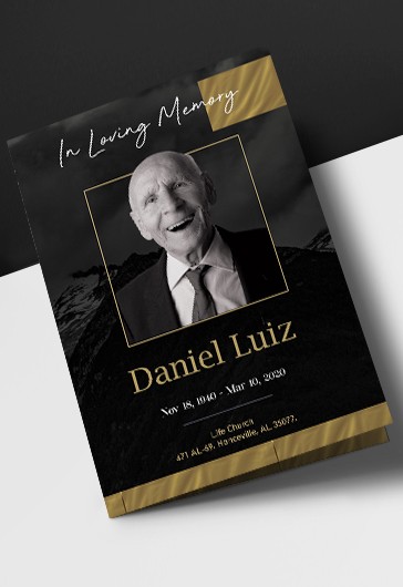 Modèles de programme funéraire gratuits en PSD - par ElegantFlyer