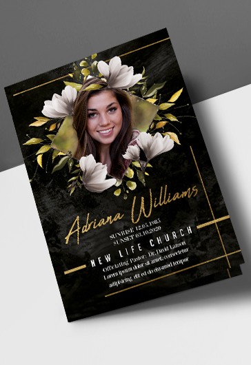 Modèles de programme funéraire gratuits en PSD - par ElegantFlyer