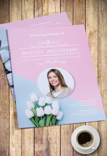 Modèles de programme funéraire gratuits en PSD - par ElegantFlyer