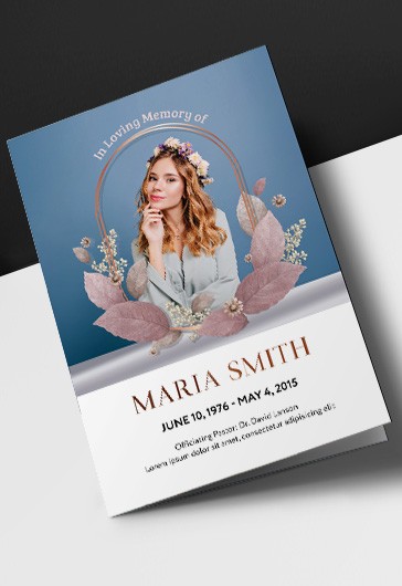 Modèles de programme funéraire gratuits en PSD - par ElegantFlyer