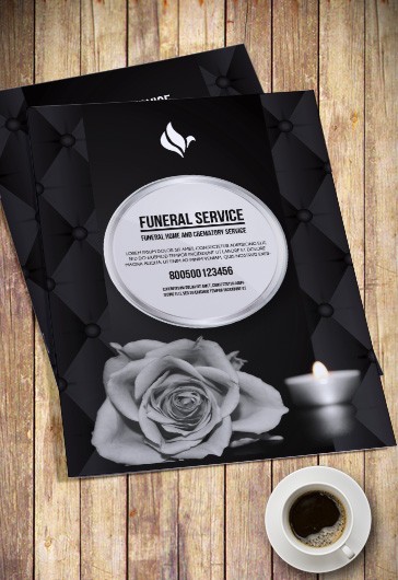 Modèles de programme funéraire gratuits en PSD - par ElegantFlyer