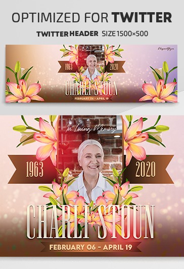 Funeral - Twitter Header PSD Template - 10030669 | by ElegantFlyer