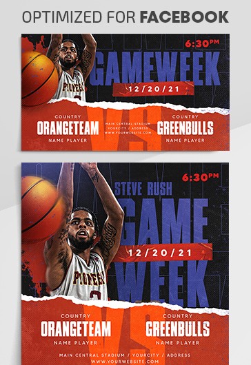Game Week - Free Facebook Cover Template in PSD + Post + Event cover ...