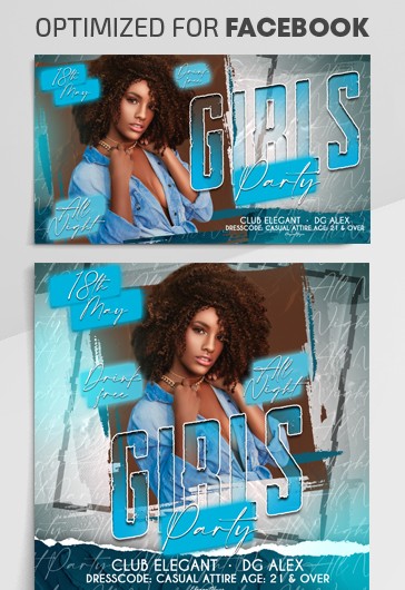Girls Party - Free Facebook Cover Template in PSD + Post + Event cover ...