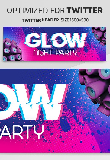 Blue Simple Glow Night Party Free Social Media Template PSD | by ...