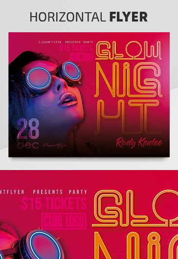 Free Glow Party Flyers | elegantflyer.com