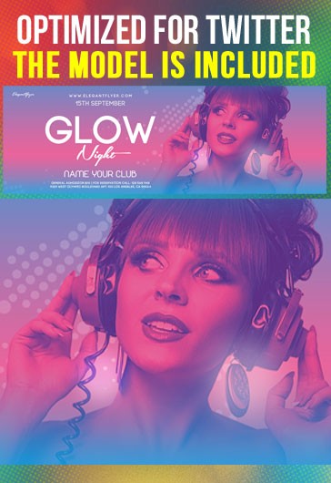 Blue Modern Glow Night Premium Social Media Template PSD | by Elegantflyer