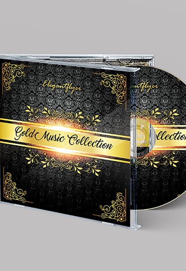 Black and Gold Lusso Collezione di musica d'oro Modello di Copertina ...