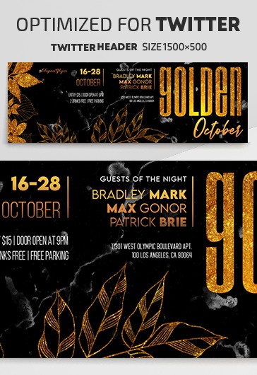 Black Luxury Golden October Free Social Media Template PSD | by ...