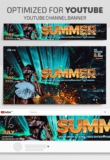 1000+ Templates originais de Banner para Canais do YouTube PSD gratuitos.