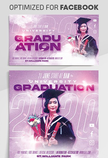 Pink Creative Graduation Premium Social Media Template PSD | by ...