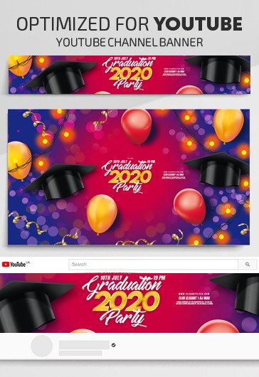 Graduation - Free Youtube Channel banner PSD Template - 10027518 | by ...