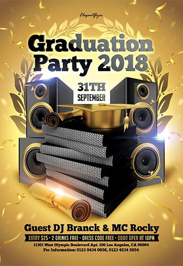 Free Graduation Flyers | elegantflyer.com