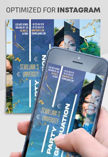 Graduation Party - Free Instagram Stories Template in PSD + Post ...