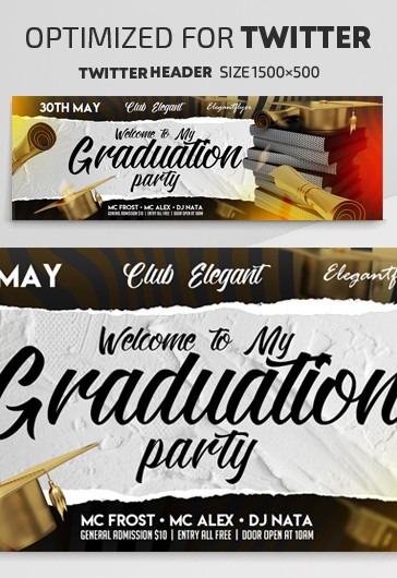 Gold Luxury Graduation Premium Social Media Template PSD | by Elegantflyer
