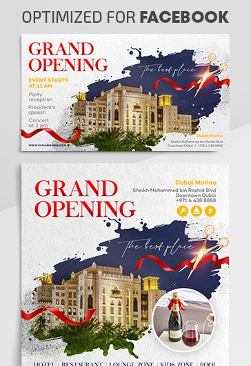 White Creative Grand Opening Premium Social Media Template PSD | by ...