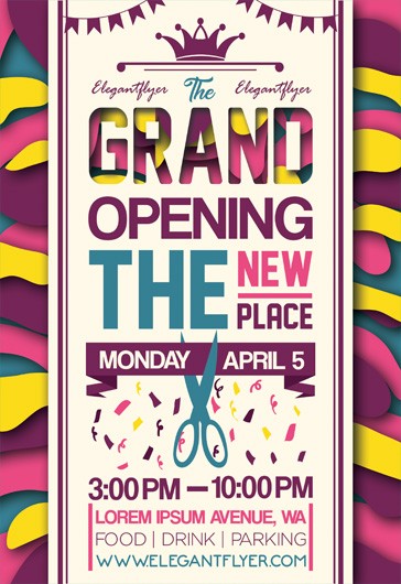 Modèles de Flyers d'ouverture gratuite (2025) | Elegantflyer