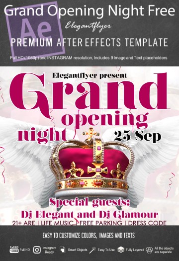 Grand Opening Night Free After Effects Template - 10033135 | by ...