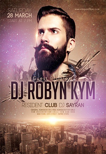 Brown Glow Guest Program Premium Flyer Template PSD | by Elegantflyer