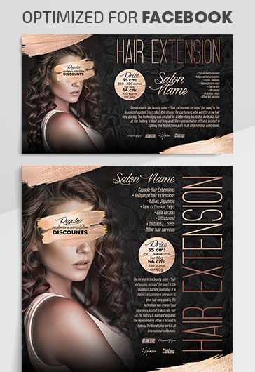 Black Luxury Hair Extension Premium Social Media Template PSD | by ...