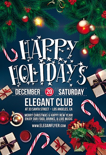 Happy Holidays - Flyer PSD Template - 10017520 | by ElegantFlyer