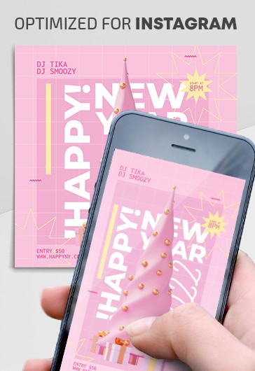 Happy New Year - Instagram Stories Template in PSD + Post Templates ...