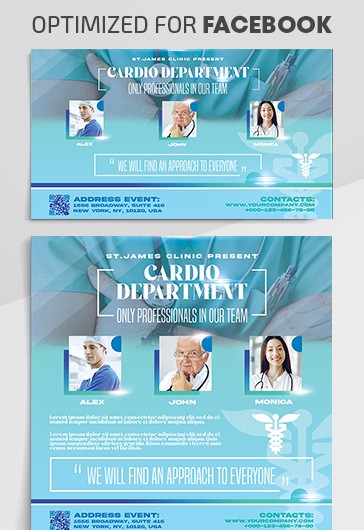 Blue Simple Health Care Facebook Premium Social Media Template PSD | by ...