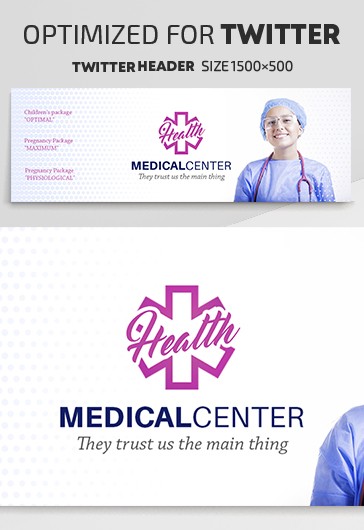 White Minimalist Health Medical Center Premium Social Media Template PSD