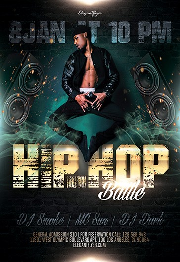 1000+ Free Hip Hop Flyer Templates (PSD) - by ElegantFlyer