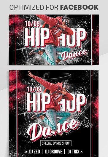 Black Creative Hip Hop Dance Premium Social Media Template PSD | by ...