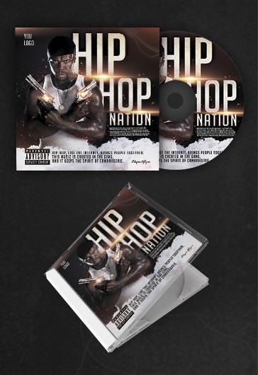 Hip-Hop Nation - KOSTENLOSE CD-Cover PSD-Vorlage - 10019787 | by ElegantFlyer