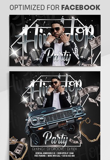Black Luxury Hip Hop Party Facebook Premium Social Media Template PSD ...